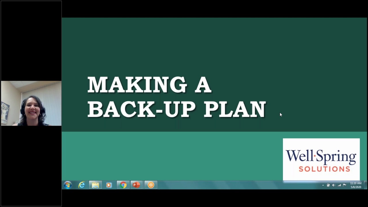 Making A Back-Up Plan - YouTube