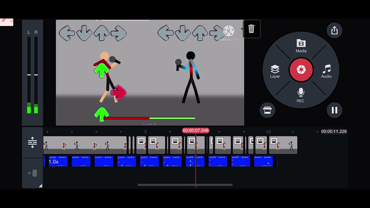 FNF Sticknodes Test KineMaster - YouTube