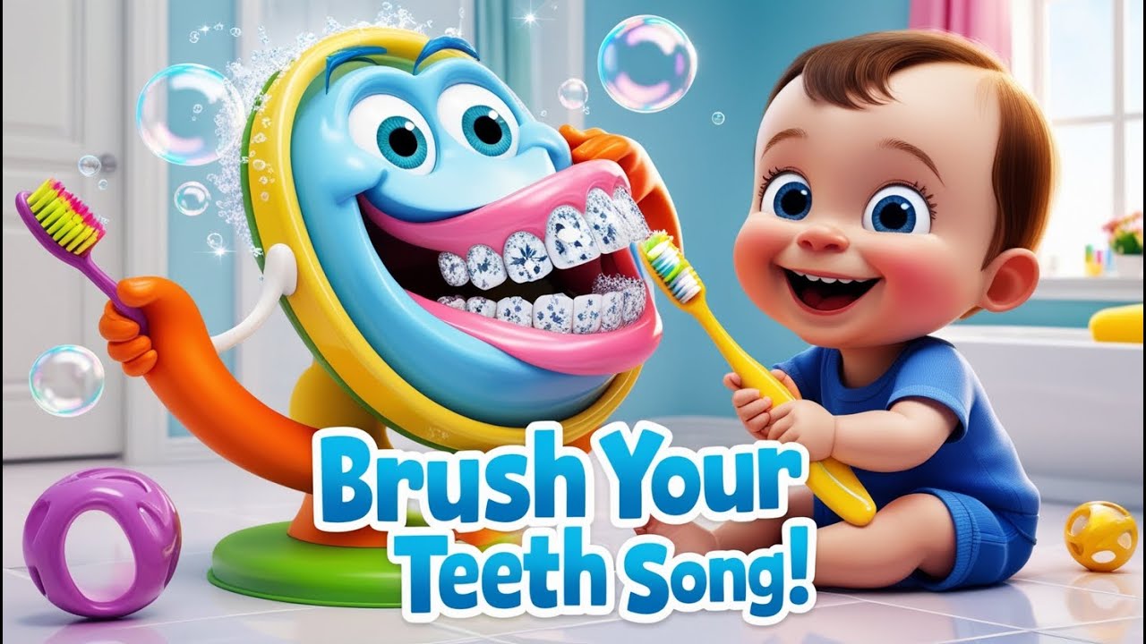 "Brush Your Teeth Song for Kids with Cute Baby | Fun Toothbrushing ...