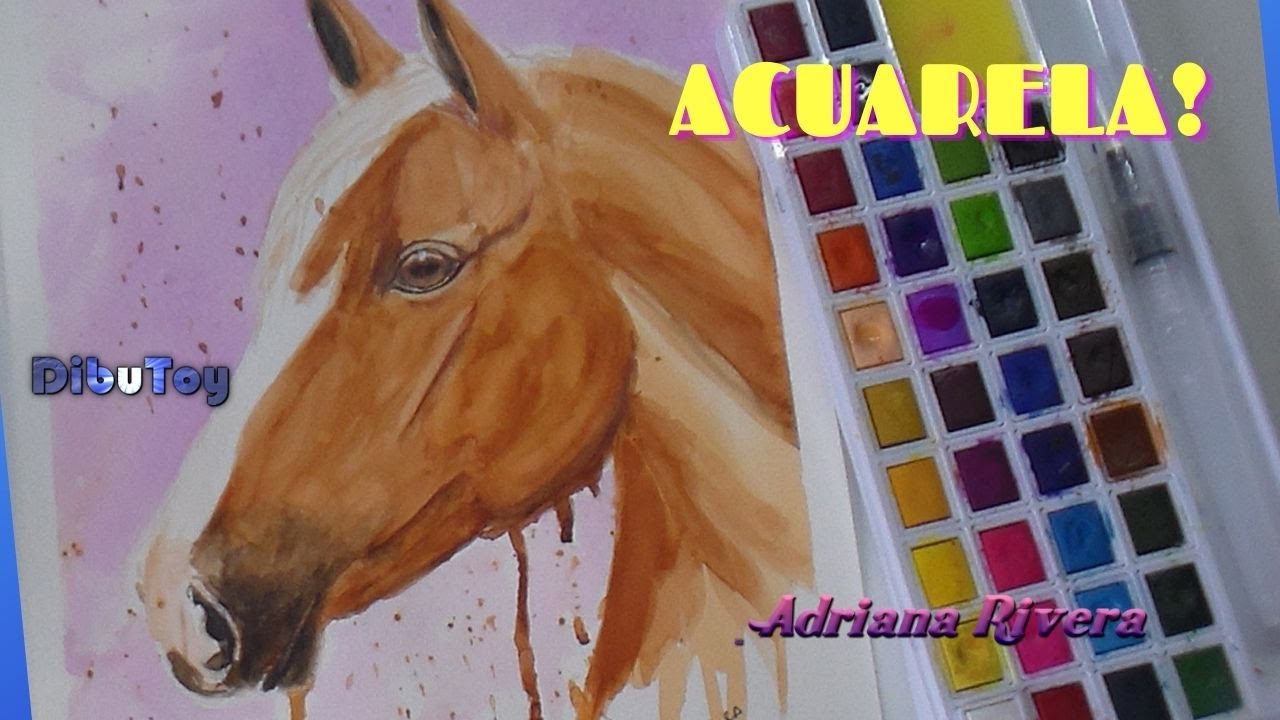 CÓMO PINTAR CON ACUARELA UN CABALLO - YouTube