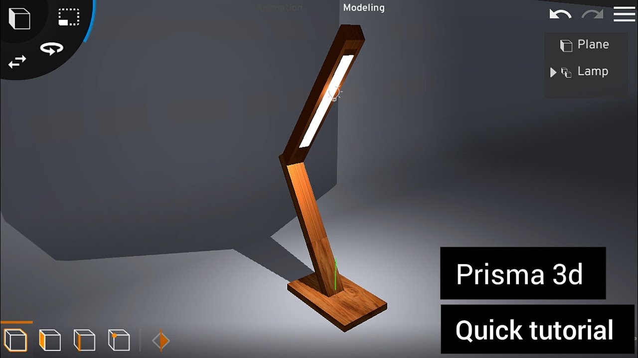 How to model a Woodern Lamp in Prisma 3d (Glowing Cube) - YouTube