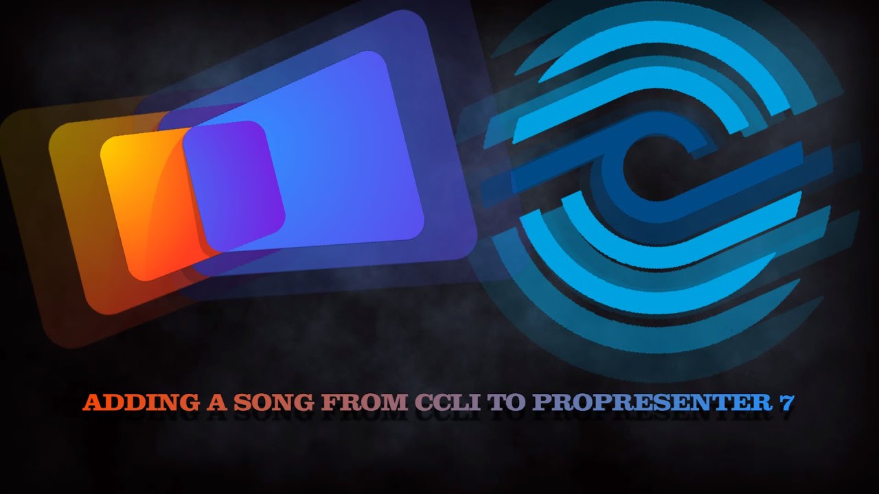 ProPresenter Add song form CCLI - YouTube