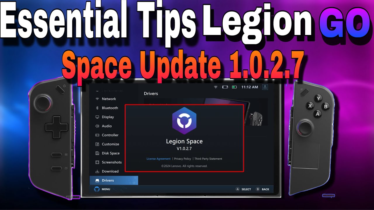 Lenovo Legion Go Essential Tips You May Not Know Space Update V1.2.0.7 - YouTube