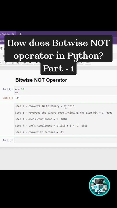 How Does Botwise Not Operator In Pythonpart 1 Python Programming Coding Bitwiseoperators