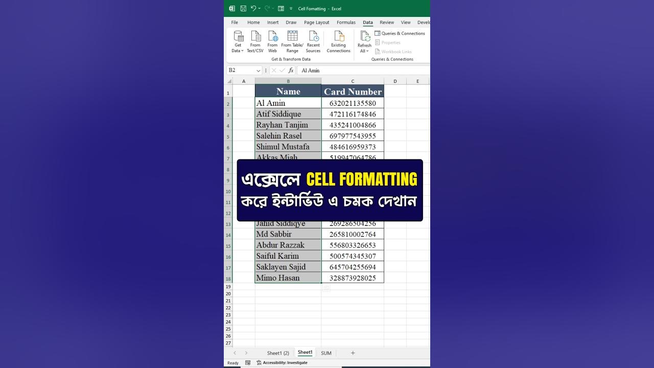 Excel Interview Question For Data Formatting In Excel Excel Exceltips