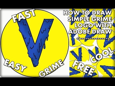 HOW TO DRAW A SIMPLE GRIME LOGO WITH ADOBE DRAW? - YouTube