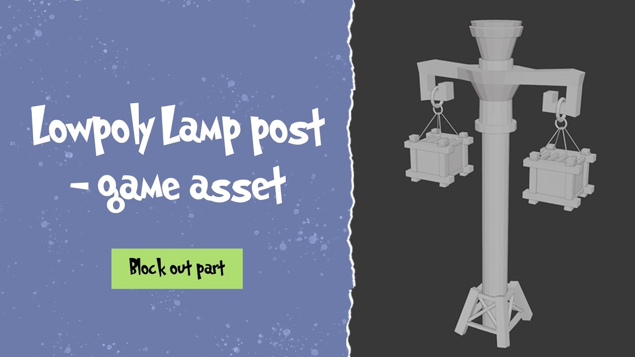 Lowpoly Lamp post modeling in Blender (Block out) - YouTube
