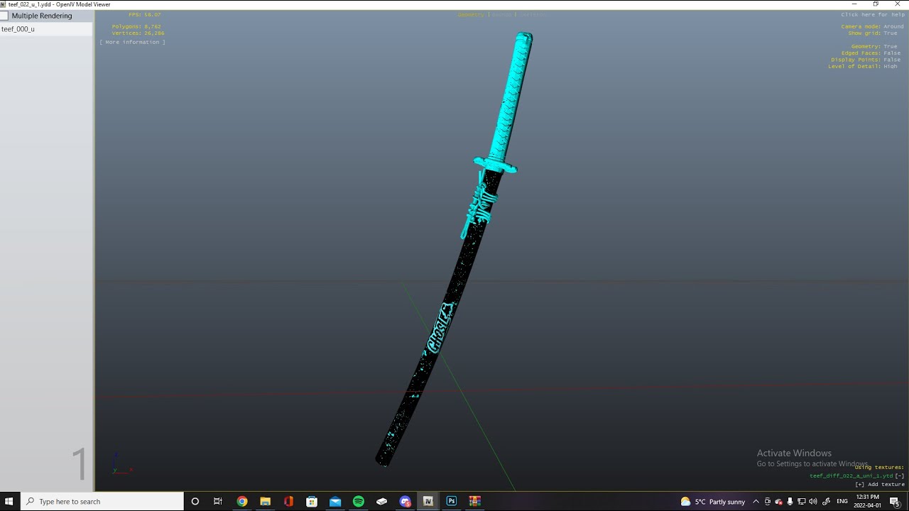 How to make Boxing Gloves and a Katana FiveM with templates - YouTube