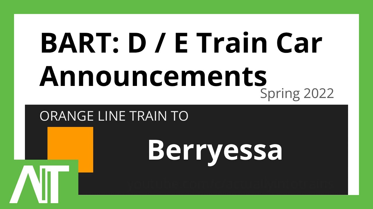 BART Fleet of the Future Train Station Announcements: Orange Line to ...
