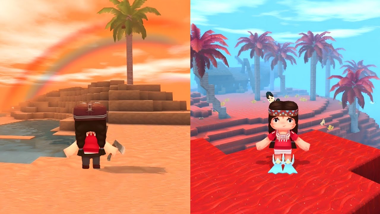 Ocean Update - I found a Rainbow and A Dangerous Orange Island in Mini ...