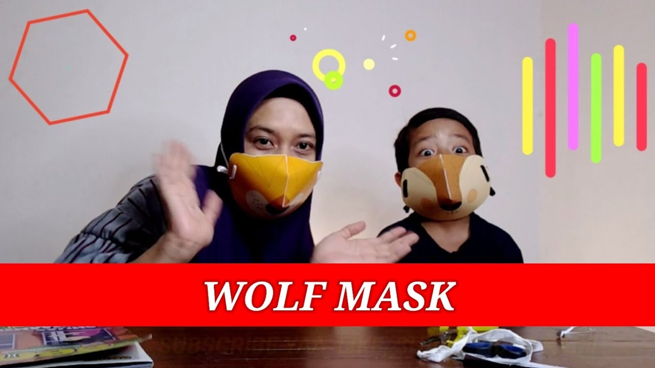 LUCU LUCUAN Rafii Bikin Masker Serigala | WOLF MASK | PAPER CRAFT ...