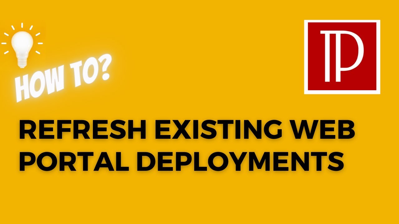 Refresh existing web portal deployment on Docsie - YouTube