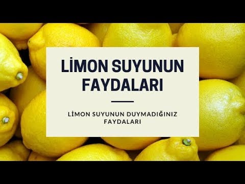 LİMON SUYUNUN DUYMADIĞINIZ FAYDALARI