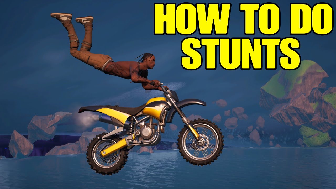 Fortnite Motorbike Gameplay - How to Do Stunts and Tricks - YouTube