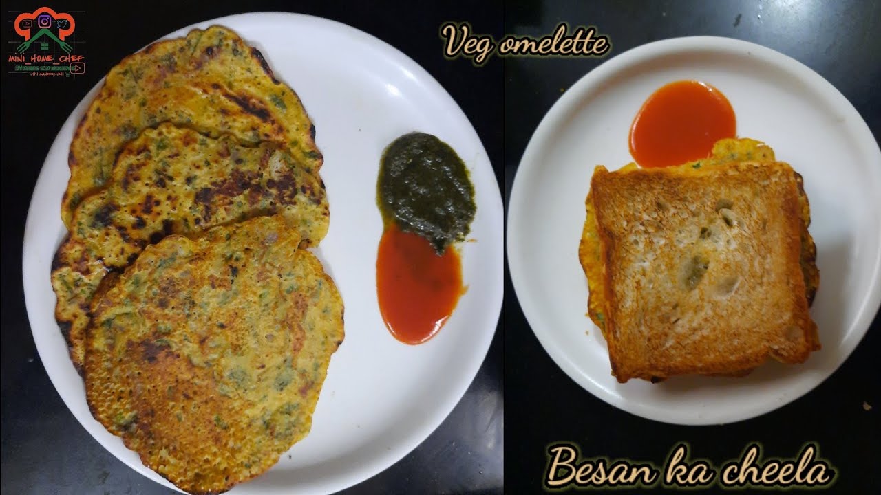 Besan cheela recipe/Veg omelette/Besan da puda/Chilla recipe - YouTube