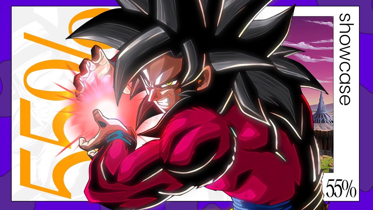 55% LINK LEVEL 1 LR FULL POWER SSJ4 GOKU SHOWCASE & BREAKDOWN (DBZ ...