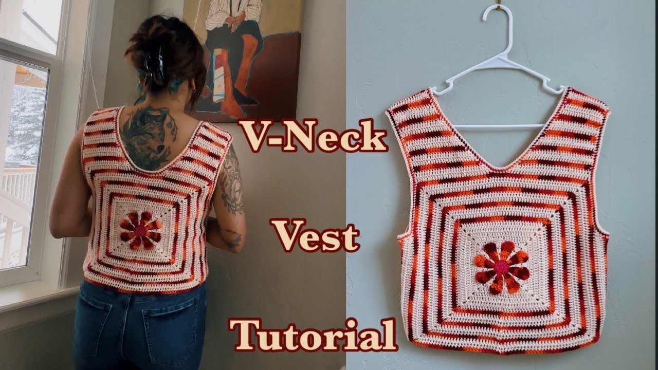 Easy Crochet DIY Flower Vest Tutorial for Beginners! | Step-by-Step ...