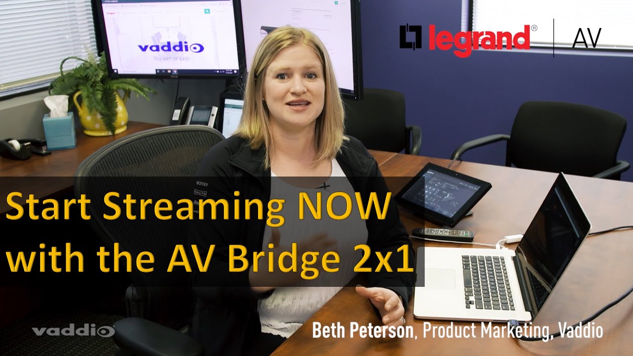 VADDIO Setting up your AV Bridge 2x1 for Streaming - YouTube