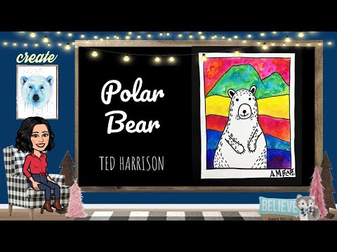 Polar Bear + Ted Harrison art lesson - YouTube