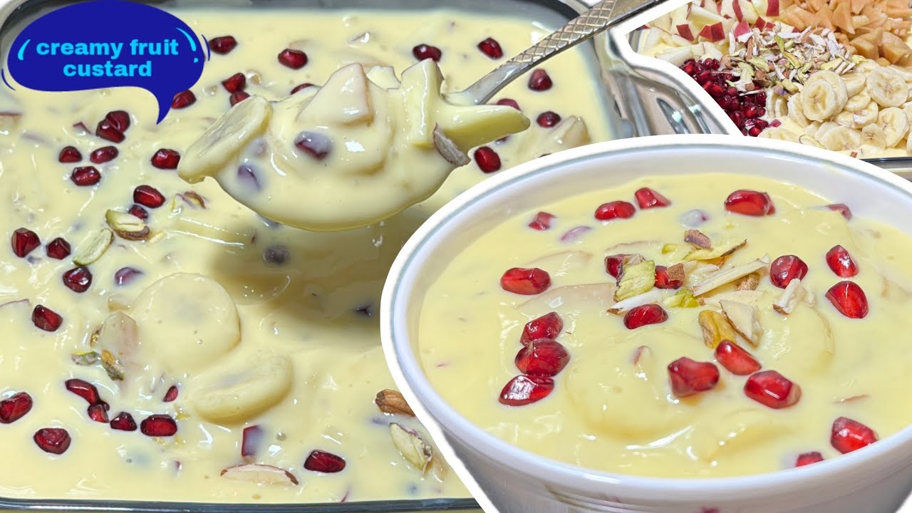 Creamy Fruit Custard l FRUIT LOVERS Dream Dessert Discovered! l Ramzan ...