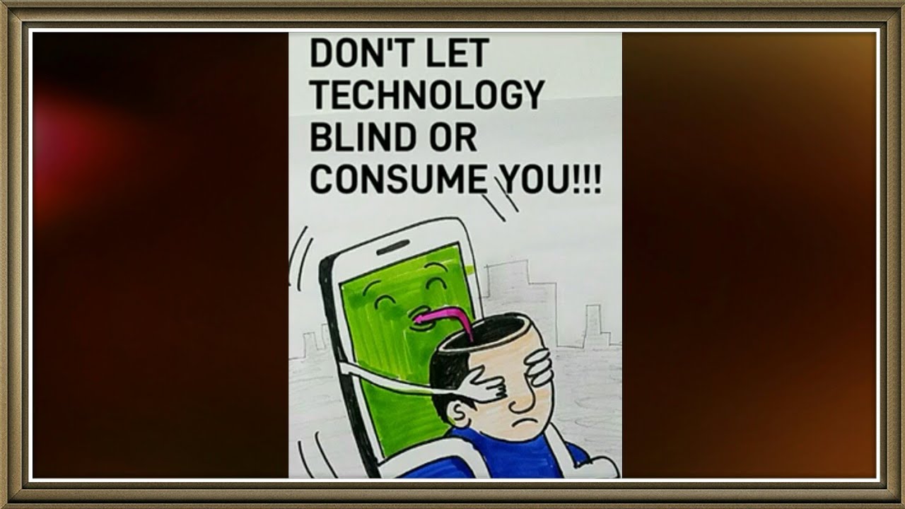 Technology drawing|| awareness poster|| drawing and rangoli competition ...