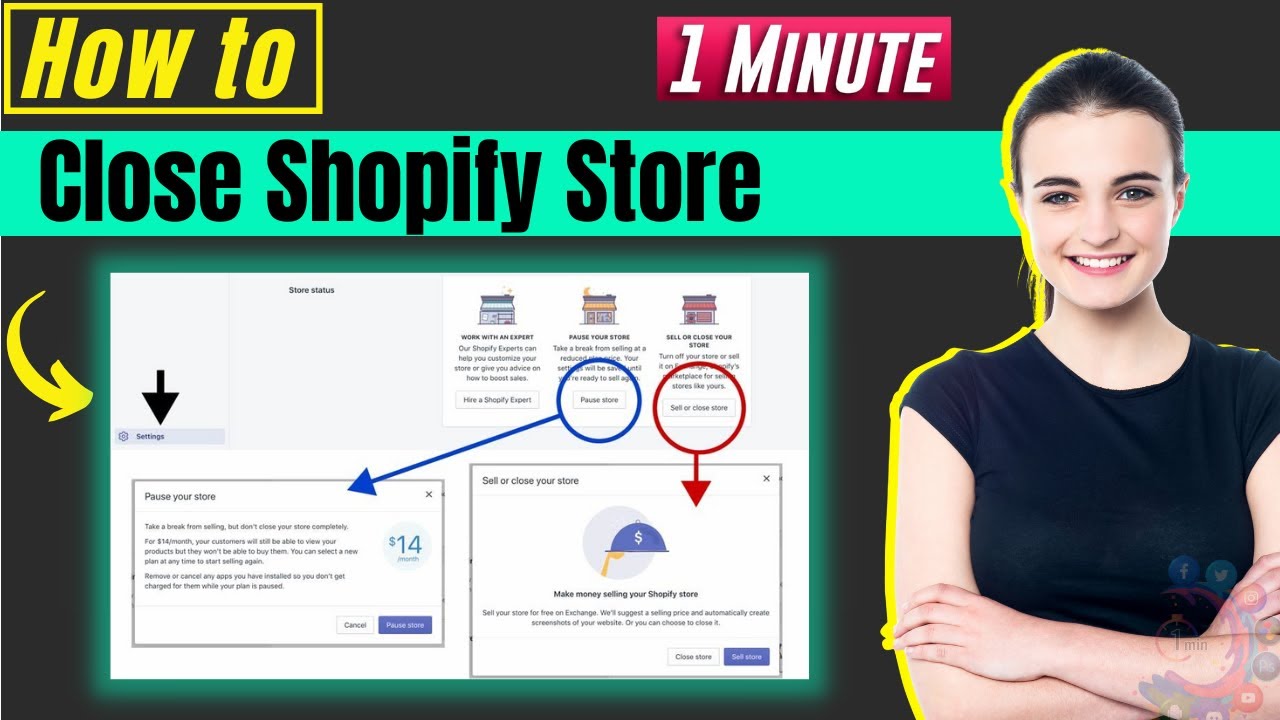 How do i close my shopify store 2024 - YouTube