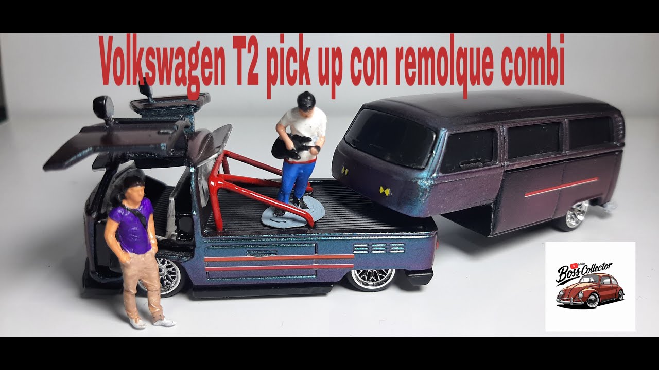 Volkswagen T2 Pick Up con remolque Combi - YouTube