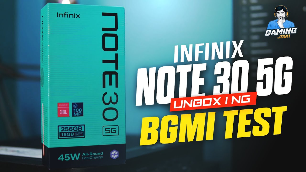 Infinix Note 30 5G Unboxing, BGMI FPS Test, Gyroscope, Graphics etc ...