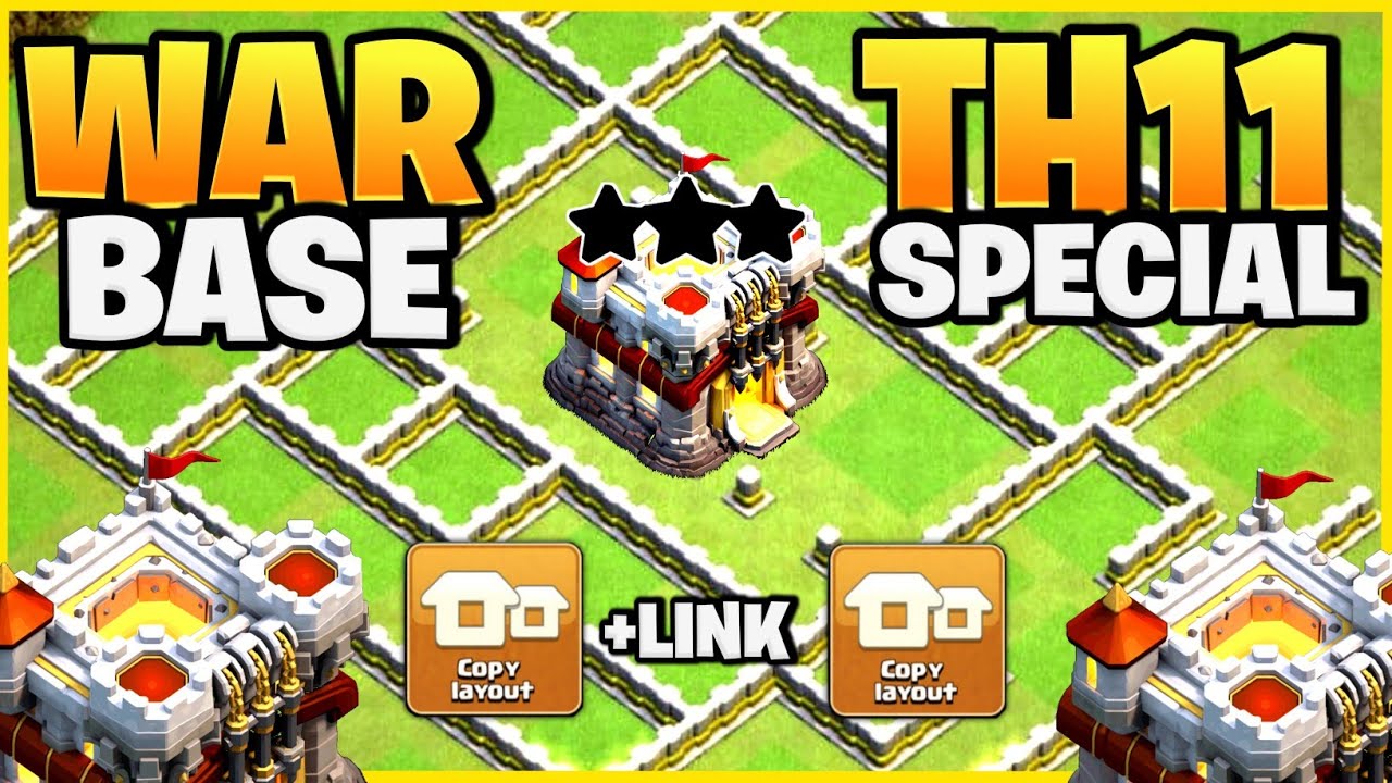 NEW BEST TH11 WAR BASE 2023, TH11 WAR BASE ANTI 2 STAR, TH11 CWL BASE ...