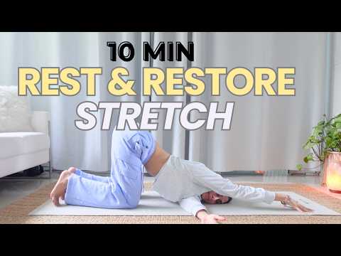 10 MIN REST & RELAX YOGA STRETCH | Quick Full Body Relaxation Practice (Yoga With Nancy)