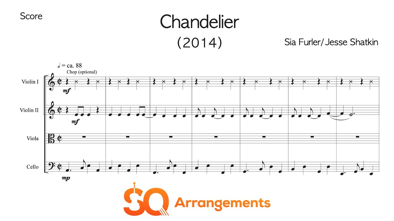 Chandelier (Sia) - String Quartet Arrangement - YouTube