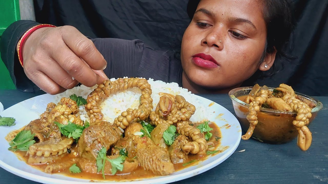 Mutton Ojri Curry/Mutton Chawal Eating Show/Mutton Chusta Curry With ...