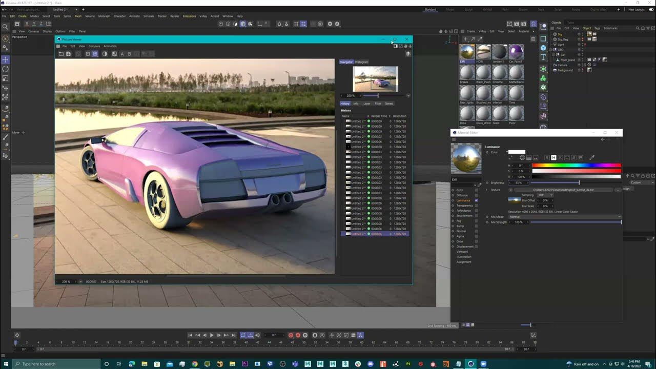 Maxon Cinema 4D || C4D HDRi + BackPlate + Areal Light+ Compositing Tag - Render Workflow - YouTube