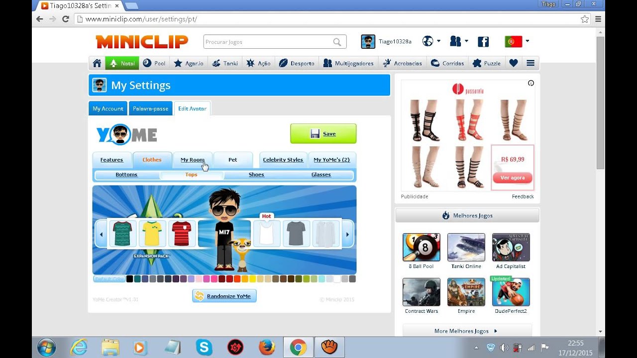Como Mudar De Avatar Pelo Miniclip (Pc) - YouTube
