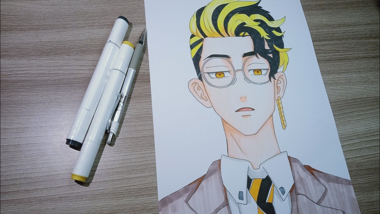 Drawing Shuji Hanma |Gambar Hanma Shuji - YouTube