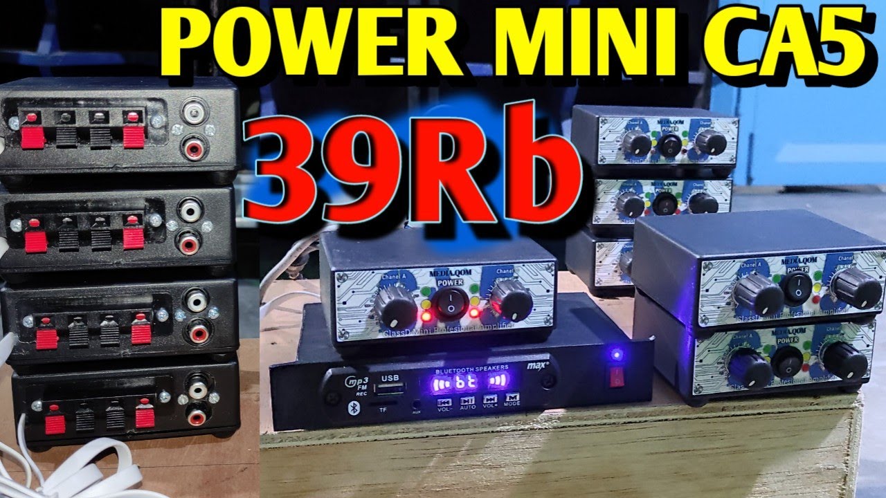 POWER CA5 miniatur 2chanel harga 39Rb + kabel + bonus - YouTube