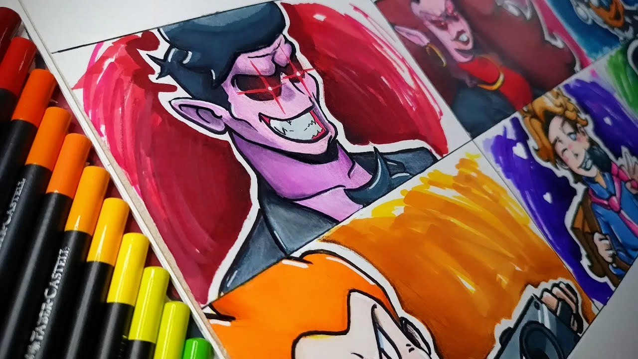 Drawing all FNF OPPONENTS [ FRIDAY NIGHT FUNKIN' ] PT1 - YouTube
