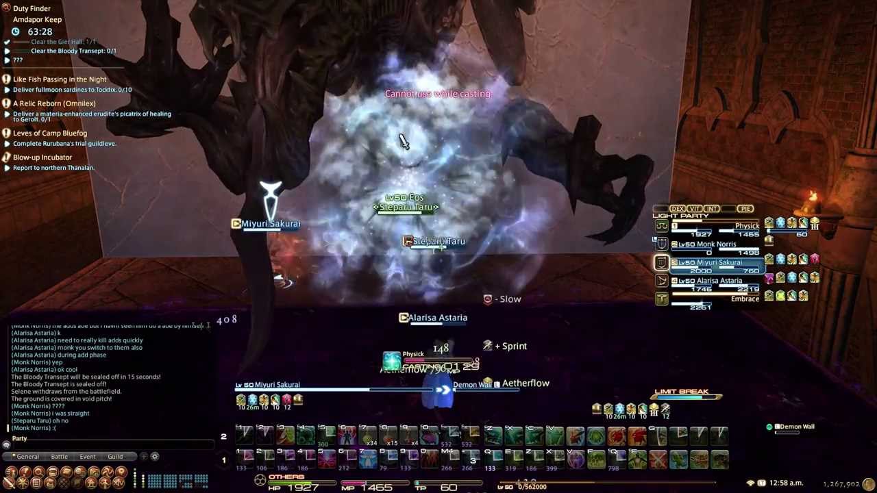 Final Fantasy XIV A Realm Reborn Demon Wall Boss Classic - YouTube