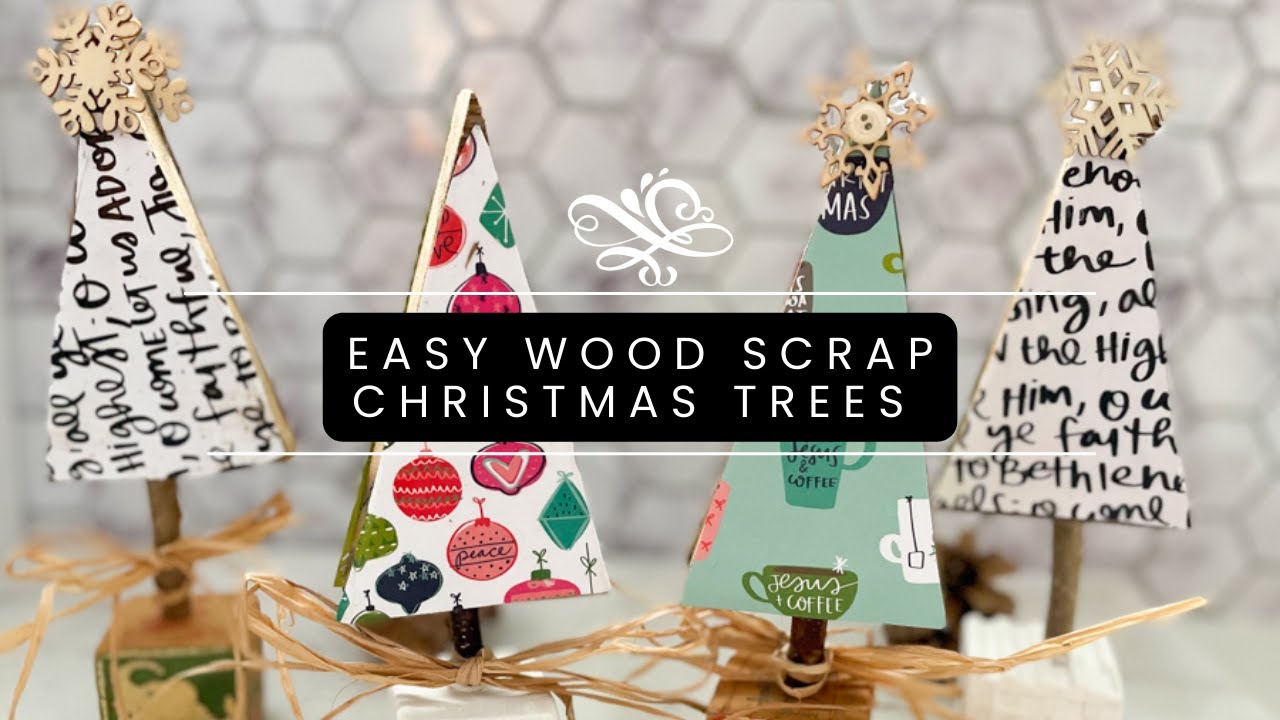 How to make christmas trees out of wood scraps - YouTube