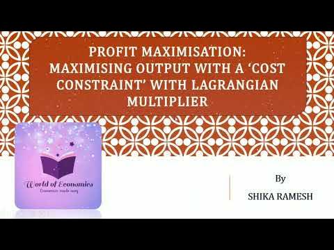 Maximising Output with a Cost Constraint | Part-6 | - YouTube