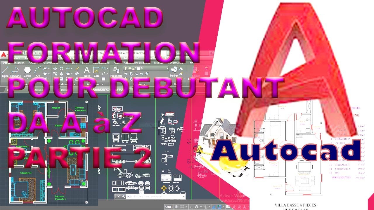 2/AUTOCAD/ FORMATION POUR DEBUTANT DE A à Z PARTIE 2 - YouTube