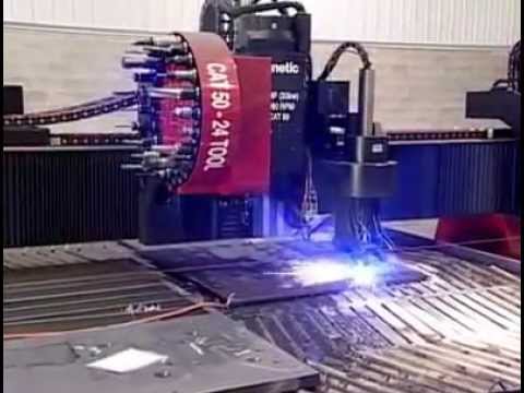 Kinetic K5000 Cutting and Machining Center - Weldall Mfg - YouTube