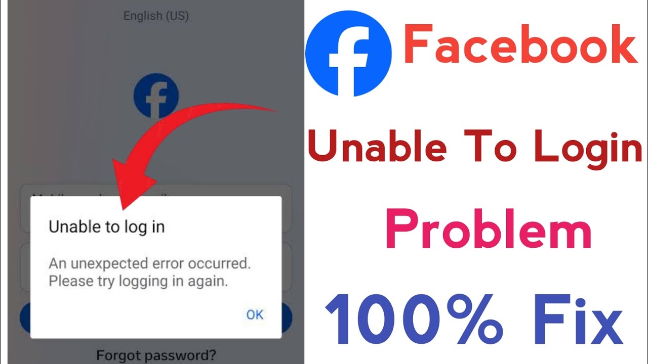 Facebook unable to login problem/An Unexpected Error Occurred Please Try logging in again - YouTube