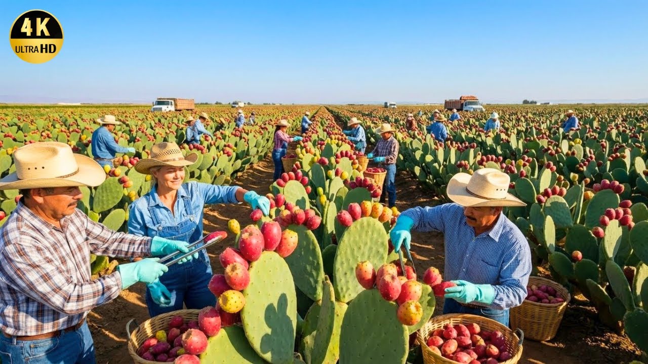 How Mexican Farmers Harvest Prickly Pear Cactus and Pitaya ...