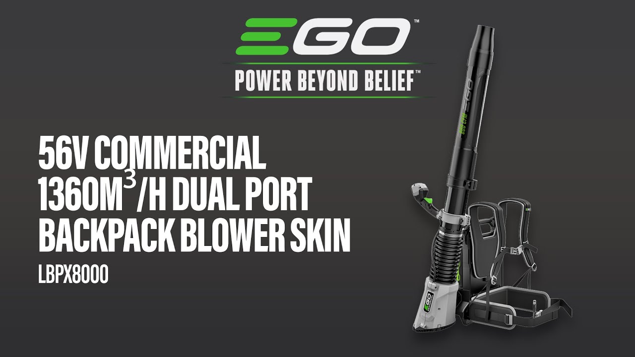 EGO 56V Commercial 1360m³/h Dual Port Backpack Blower Skin - LBPX8000 ...