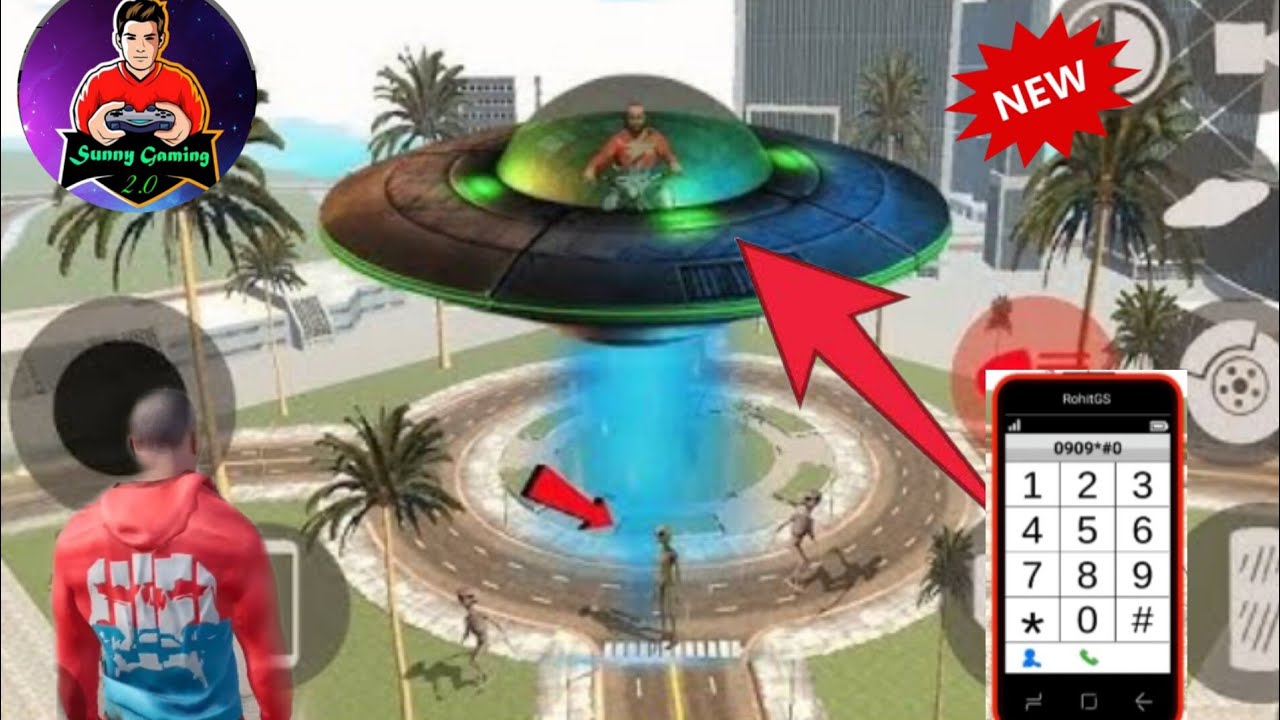 UFO cheat code. Indian Bike driving 3D new update. New UFO. New cheat codes. - YouTube