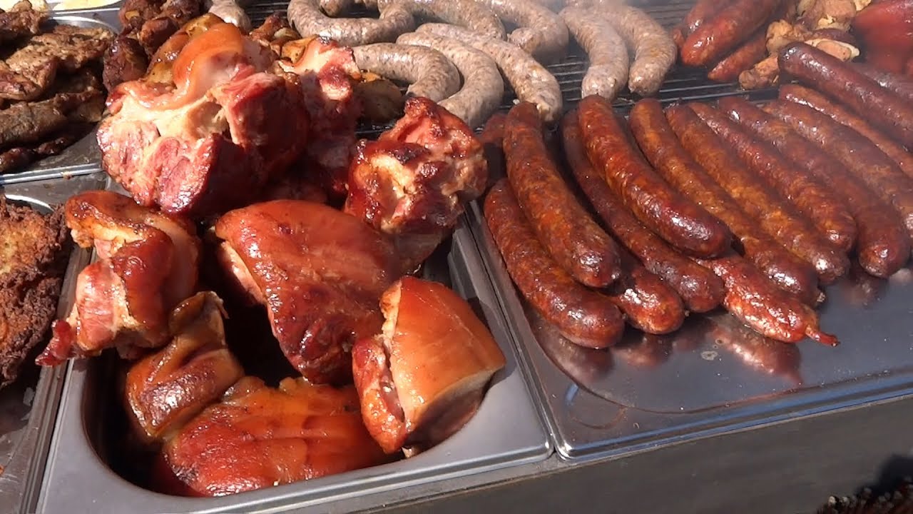 Street Food in Slovakia, Sausages, BBQ, Slovak Cuisine, Radvanský ...