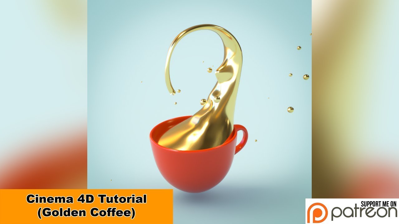 Golden Coffee (Cinema 4D - Tutorial) - YouTube
