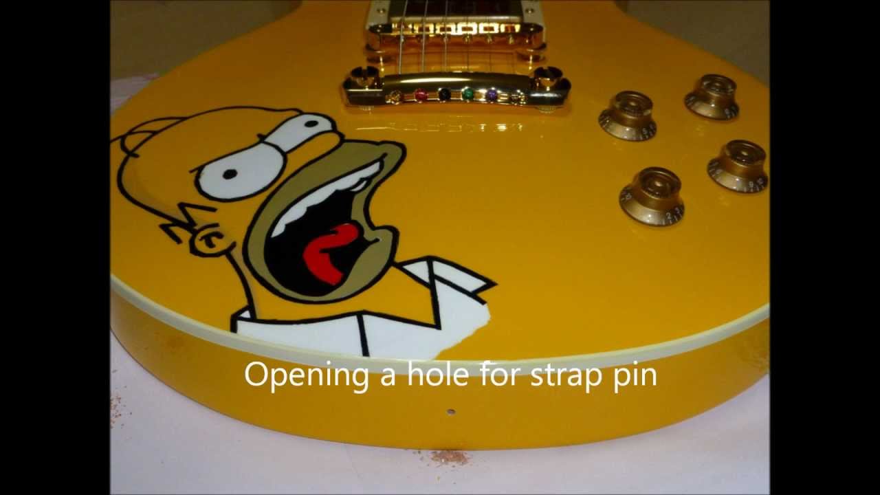 The Making of Homer Simpson Electric Guitar - YouTube