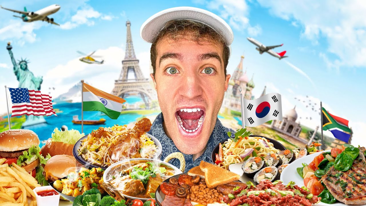 Eating DIFFERENT Foods from Around the World! - YouTube